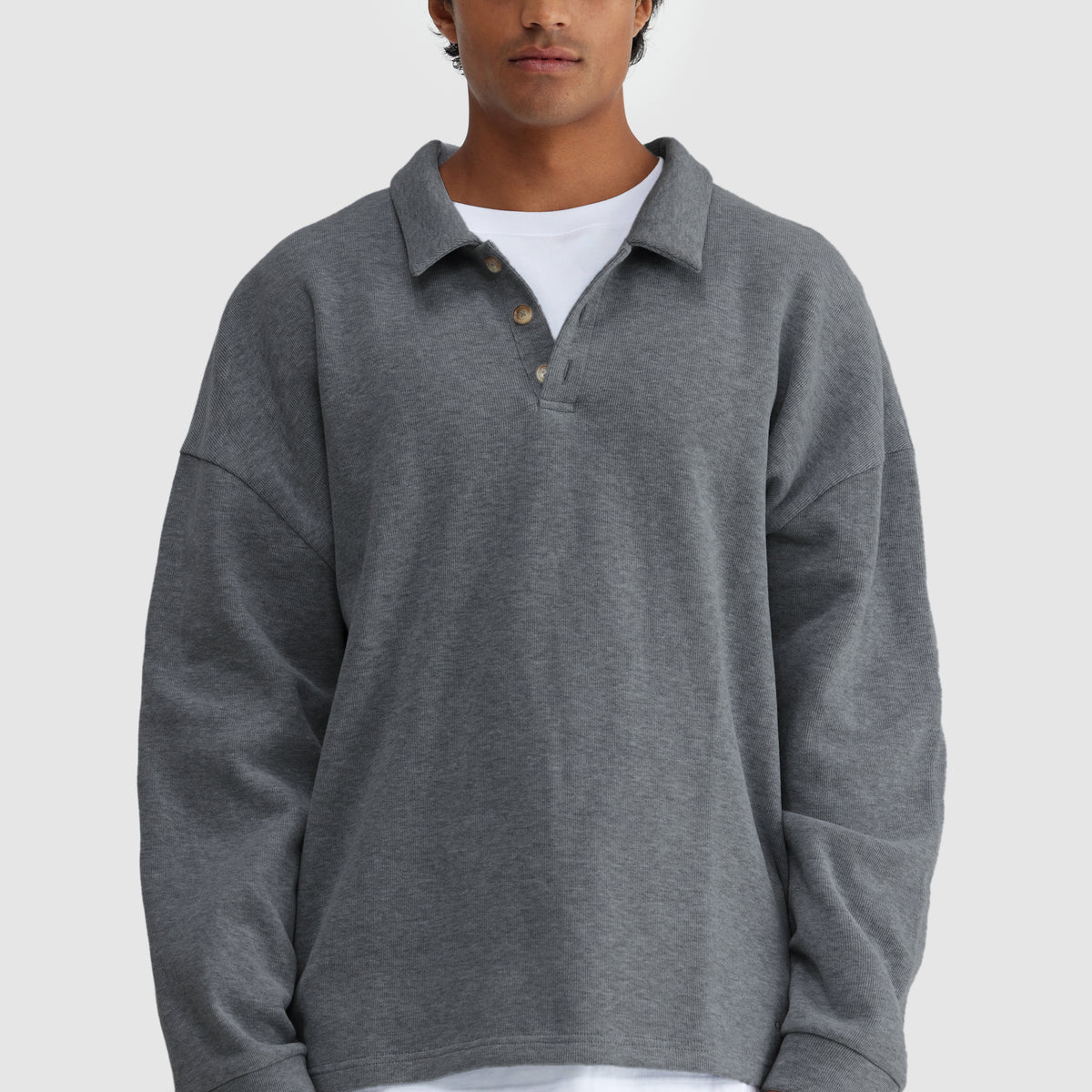 ORTC Men's AIden Polo Sweater Charcoal Marle – ORTC Clothing Co
