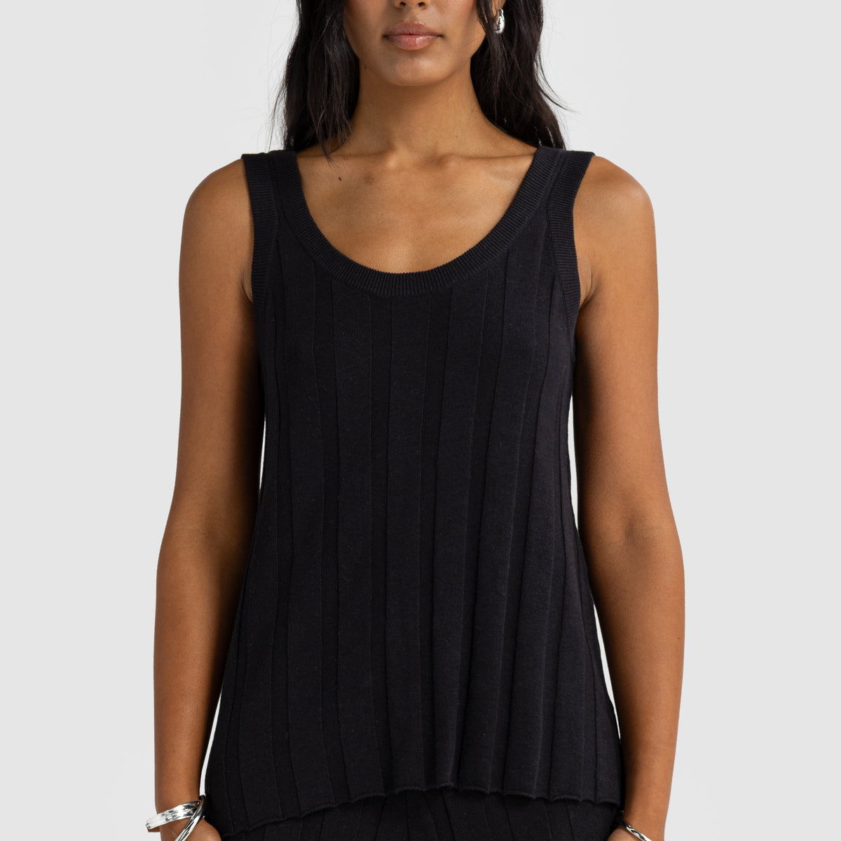 ORTC Womens Amara Knit Tank Black – ORTC Clothing Co