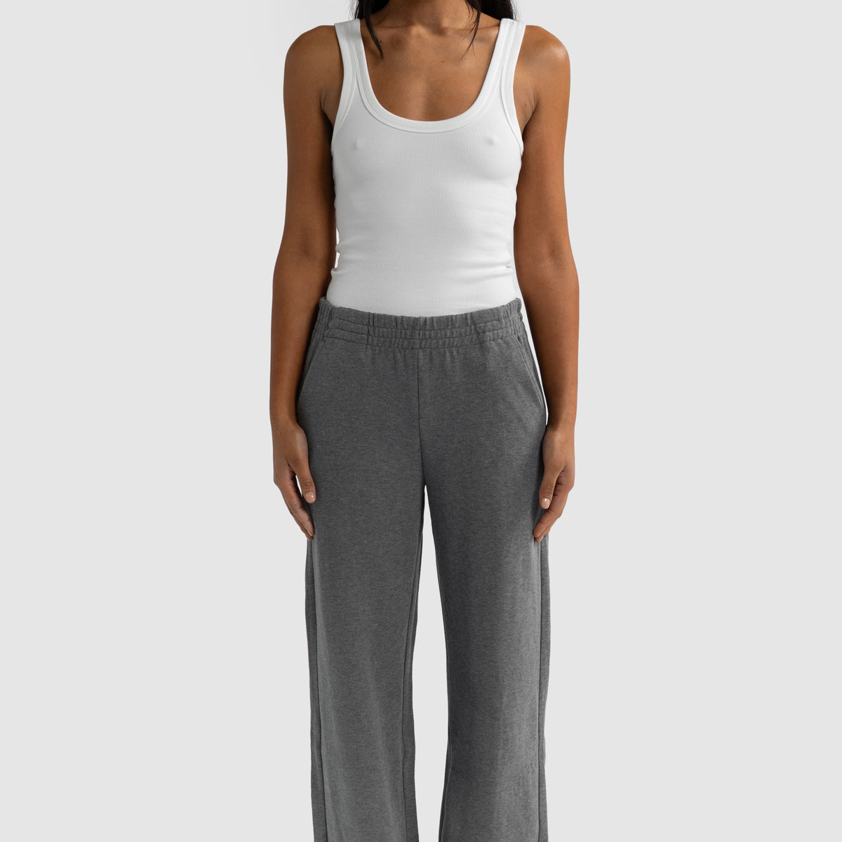 ORTC Women's Ava Wide Leg Pants Charcoal Marle – ORTC Clothing Co