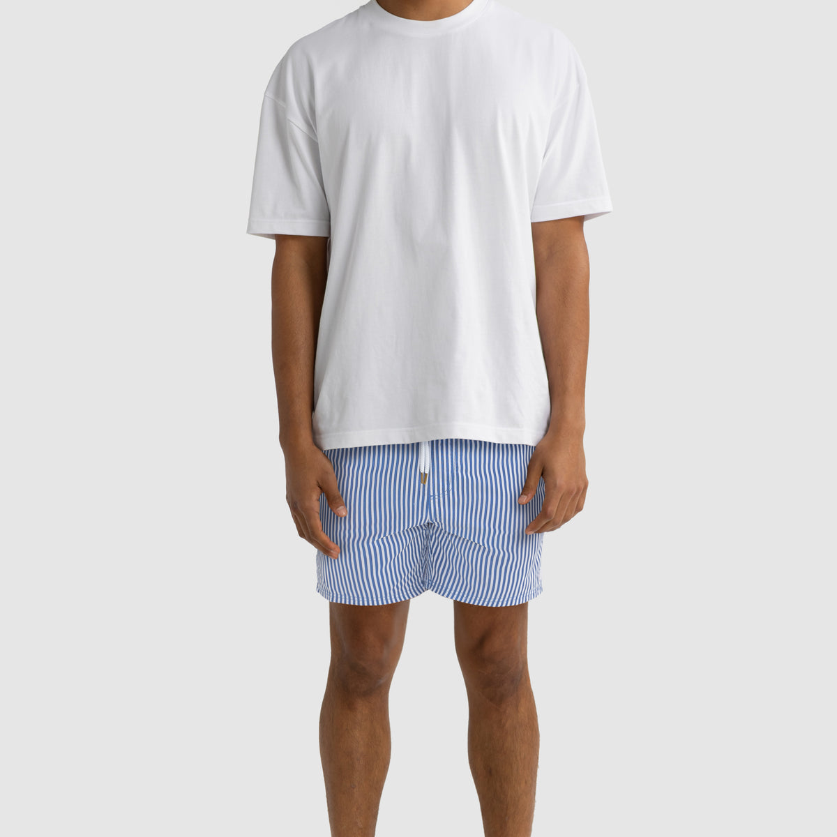 ORTC Men's Manly Swim Shorts Ocean Blue Stripe – ORTC Clothing Co