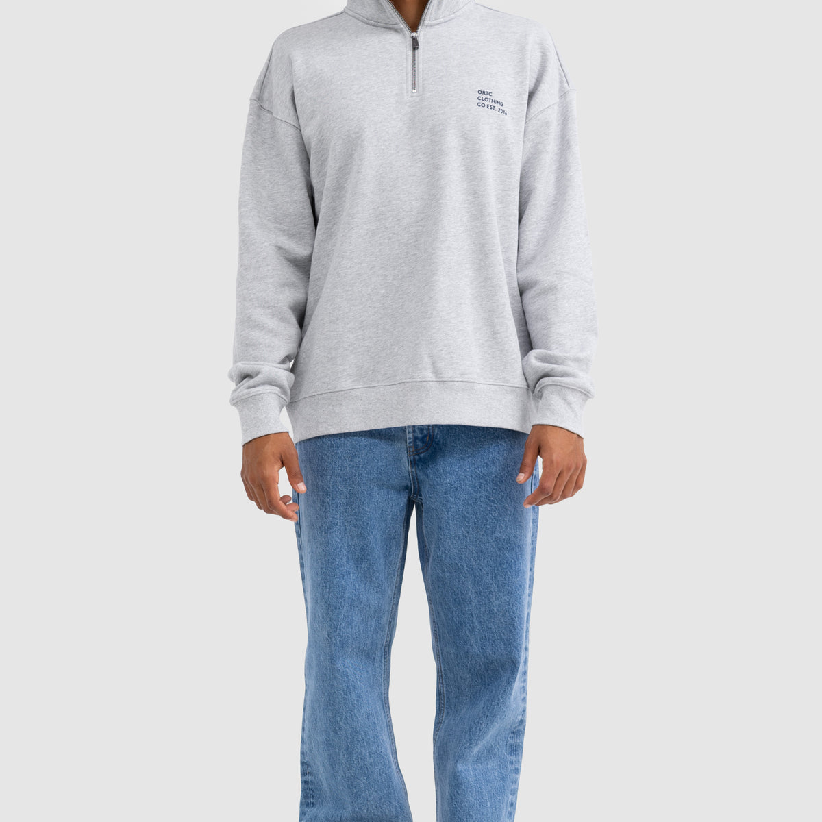 ORTC Men's Parker Quarter Zip Grey Marle – ORTC Clothing Co